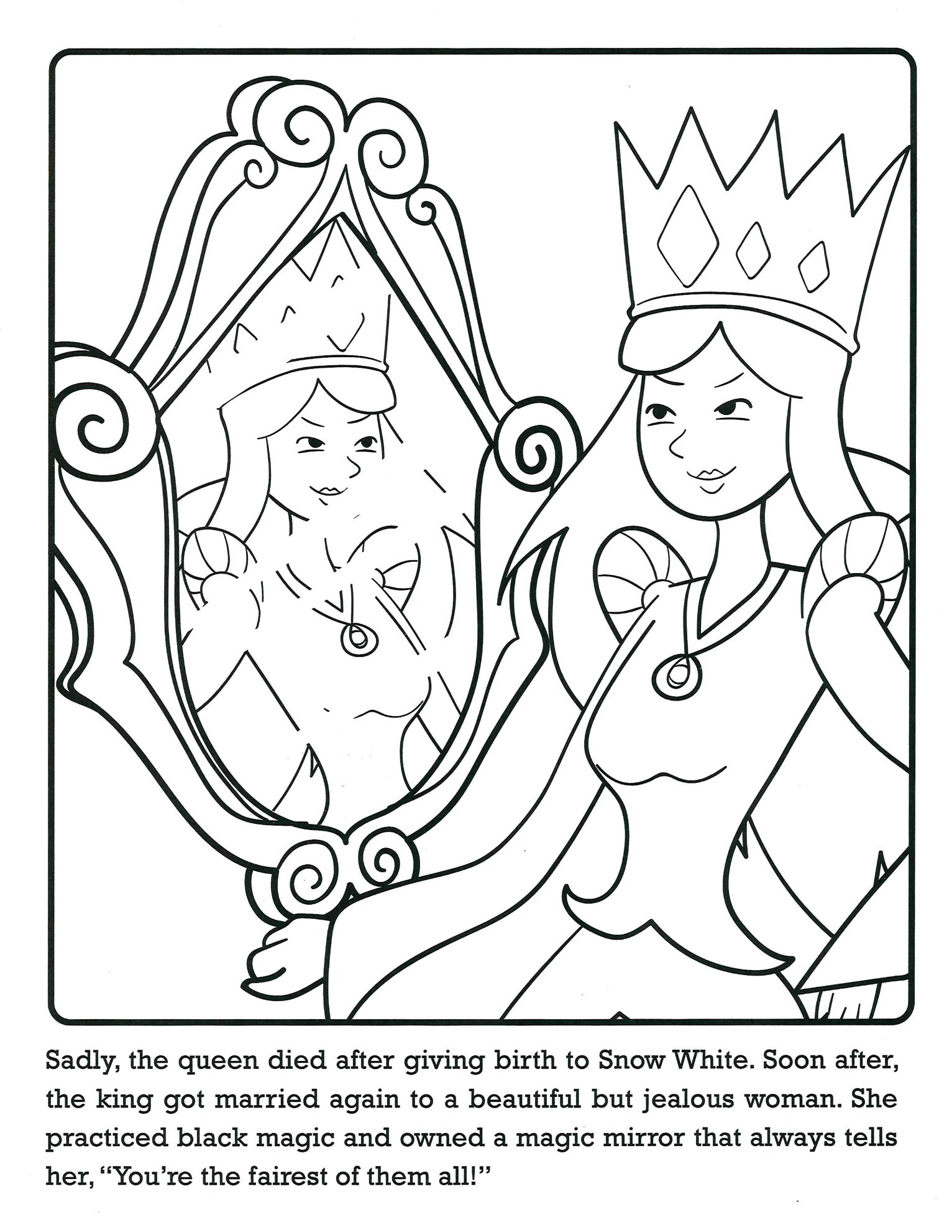 Learning is Fun. SMART KIDS FAIRY TALE STORY COLORING BOOK-SNOW WHITE
