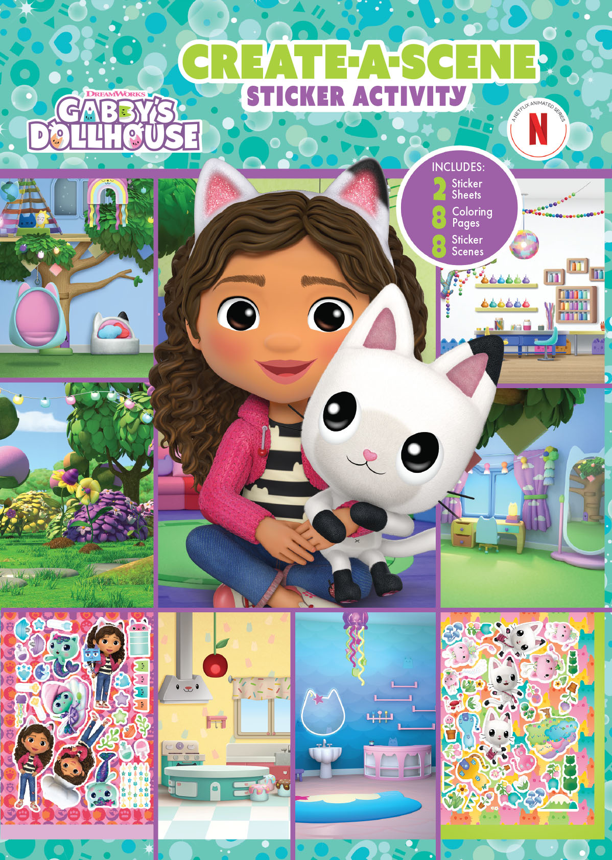 Learning is Fun. GABBY'S DOLLHOUSE CREATE-A-SCENE STICKER ACTIVITY